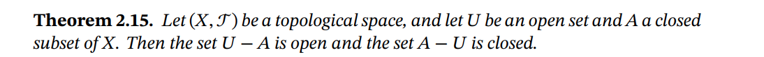 Solved Theorem 2.15. Let (X,T) be a topological space, and | Chegg.com