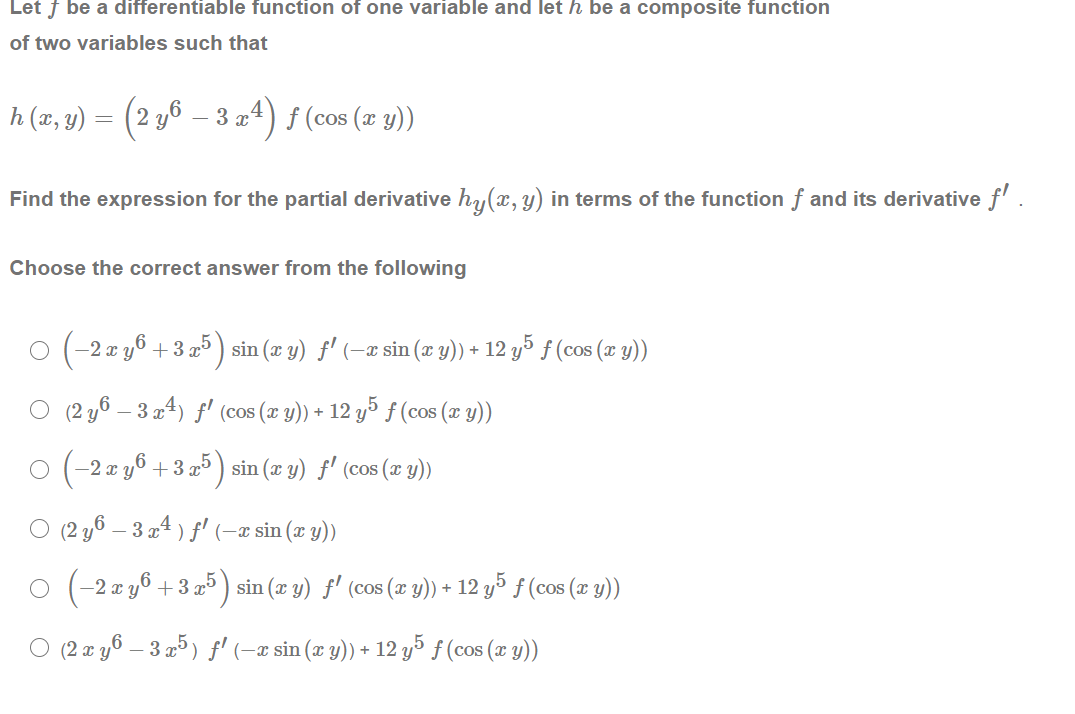 Solved Let f be a differentiable function of one variable | Chegg.com
