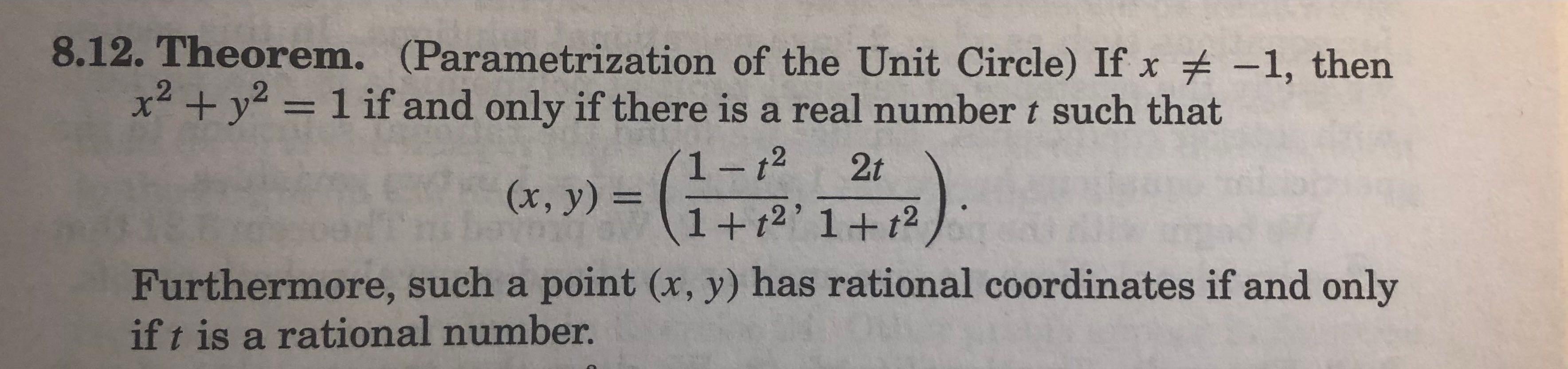 Solved 3. Using the parameterization of the unit circle from | Chegg.com