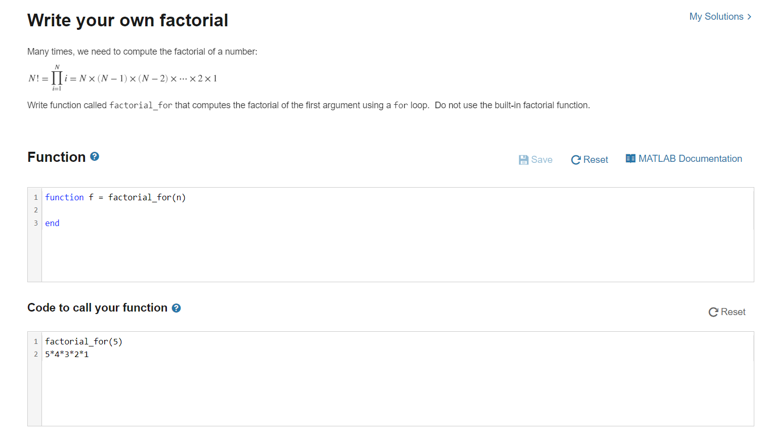 Solved Write your own factorial Many times, we need to | Chegg.com