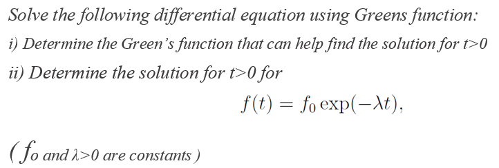 Solved Solve the following differential equation using | Chegg.com