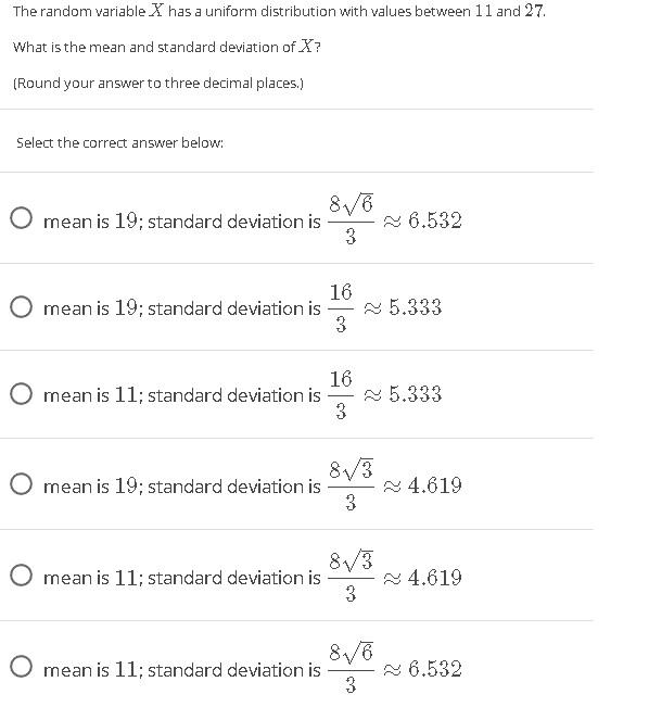 Solved The random variable X has a uniform distribution with | Chegg.com