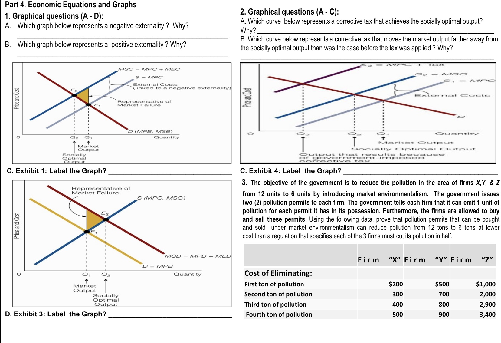 Solved Hi I need help with these questions for econ. Please | Chegg.com
