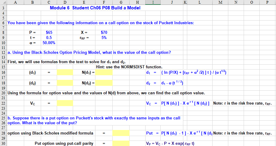 Solved Module 6 Student Ch06 P08 Build a Model 6 You have | Chegg.com