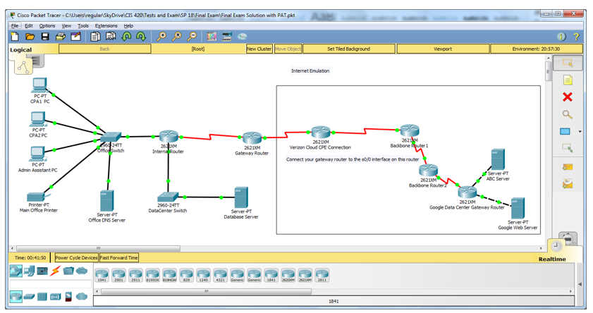 Using Packet Tracer, you will build a network for a | Chegg.com