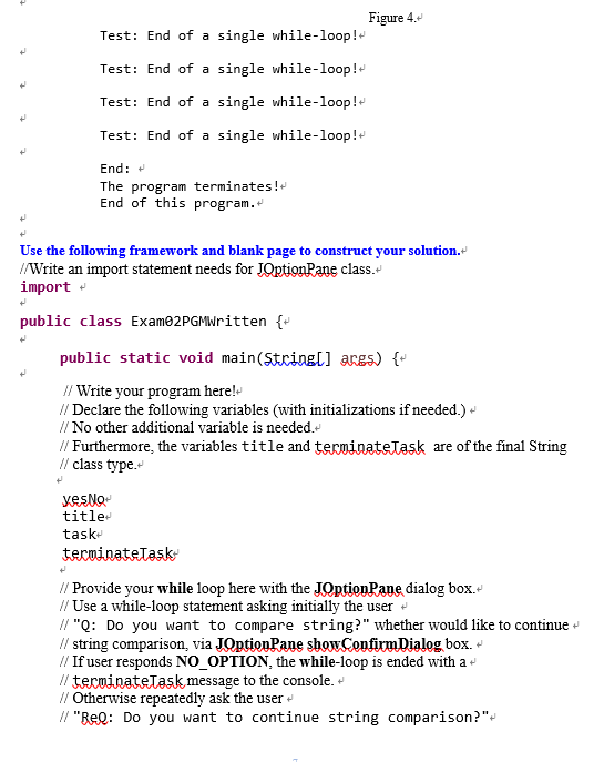 Solved Given the following framework, complete a program | Chegg.com