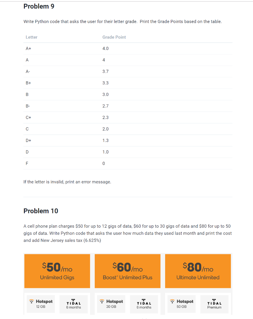 Solved Problem 9 Write Python Code That Asks The User For