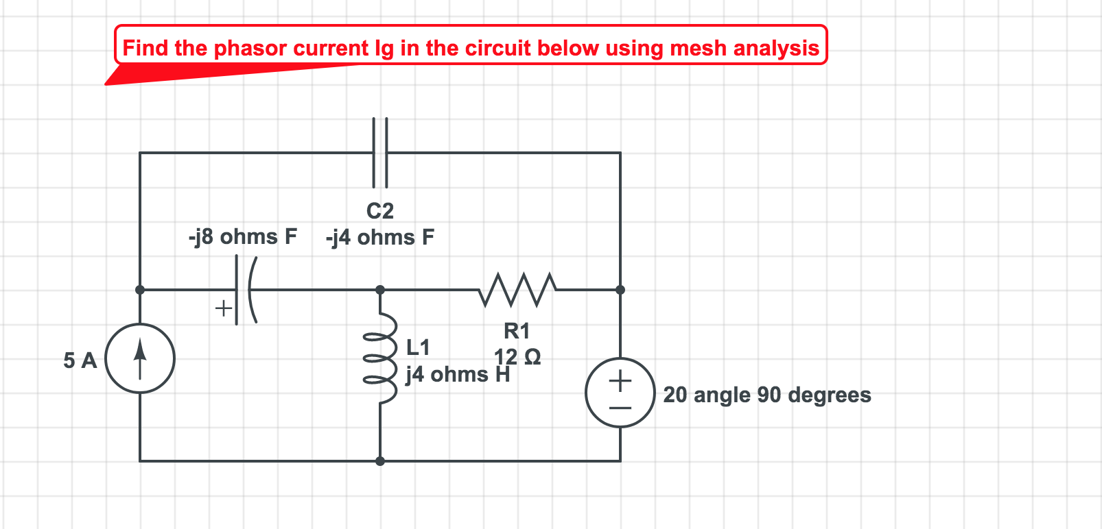 Solved Find the phasor current Ig in the circuit below using | Chegg.com