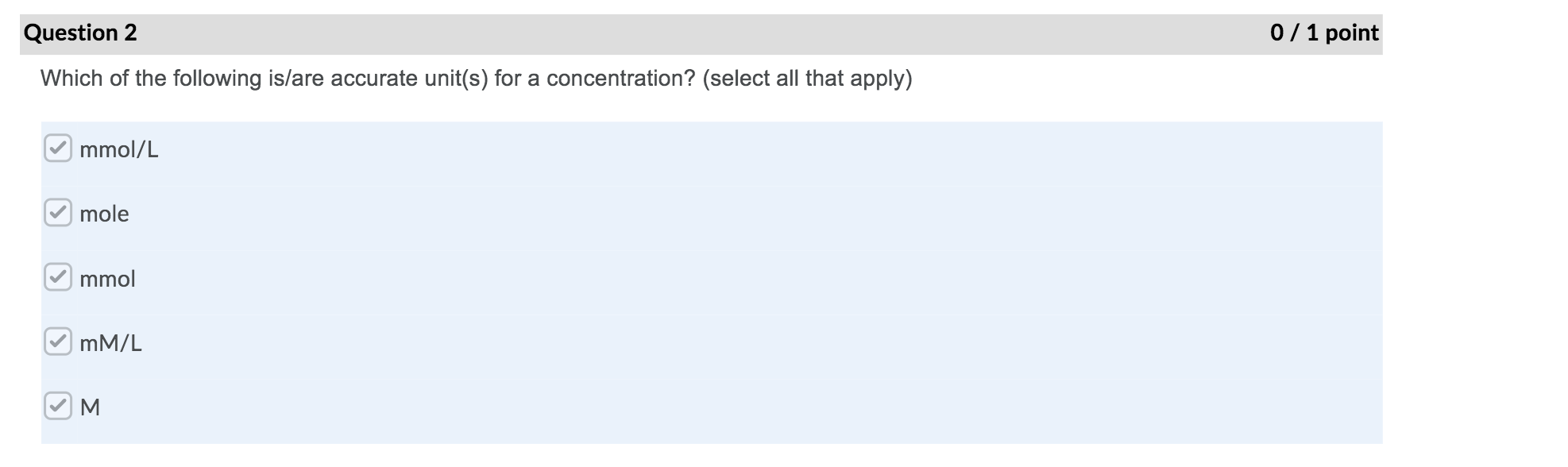 Solved Question 2 0 / 1 point Which of the following is/are | Chegg.com