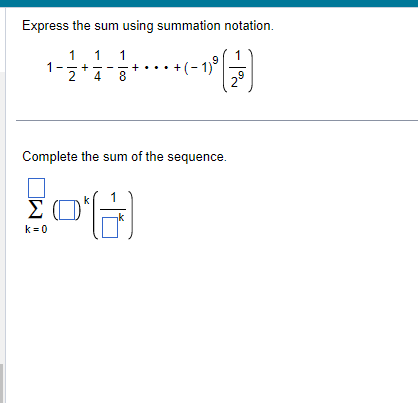 Solved Express the sum using summation notation. | Chegg.com