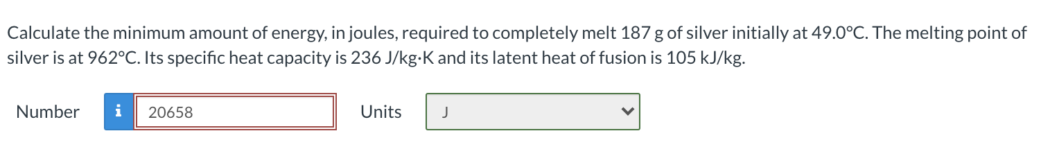 Solved Calculate the minimum amount of energy, in joules, | Chegg.com