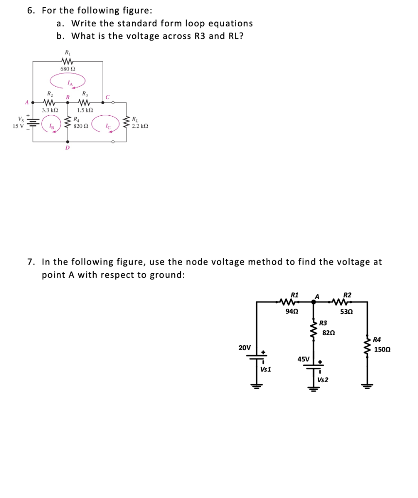 Solved 6. For the following figure: a. Write the standard | Chegg.com