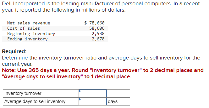 Solved Dell Incorporated is the leading manufacturer of | Chegg.com