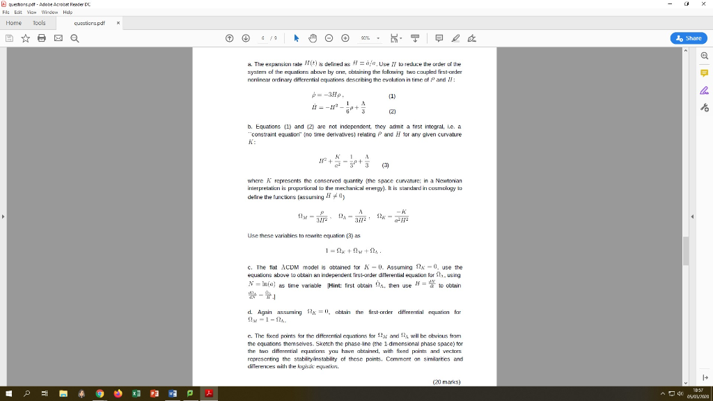 questions.pdt - Adobe Acrobat Reader File Edit Vies | Chegg.com