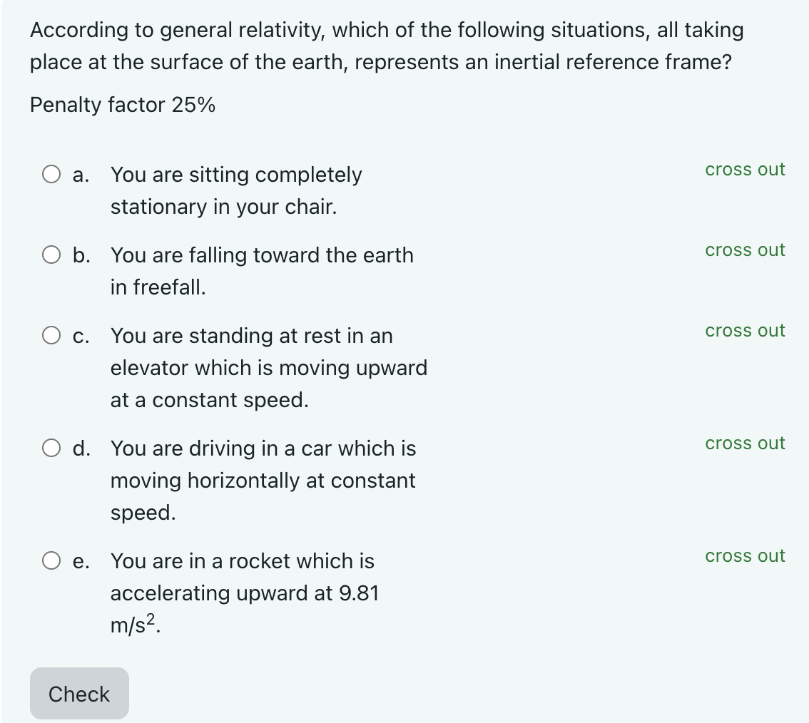 Solved According to general relativity, which of the | Chegg.com