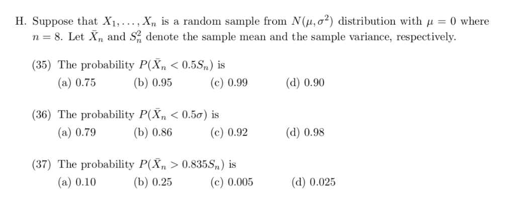 Solved H. Suppose that X1, . . . , Xn is a random sample | Chegg.com
