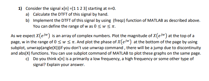 Solved DTFT and Convolution Property of DTET, DUE MARCH 30 | Chegg.com