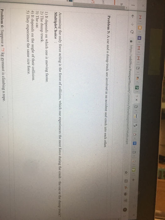 Solved .-) С https://usb06ca.theexpertta S. Problem 5: A car | Chegg.com