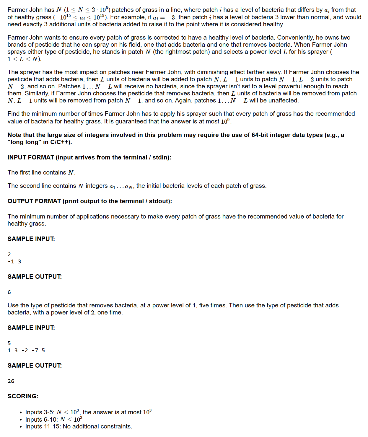 Solved Please solve in Java or C++, ﻿thank you. :)Farmer | Chegg.com