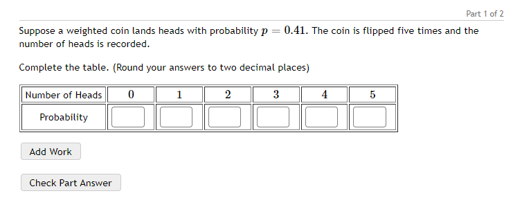 Solved Suppose a weighted coin lands heads with probability | Chegg.com