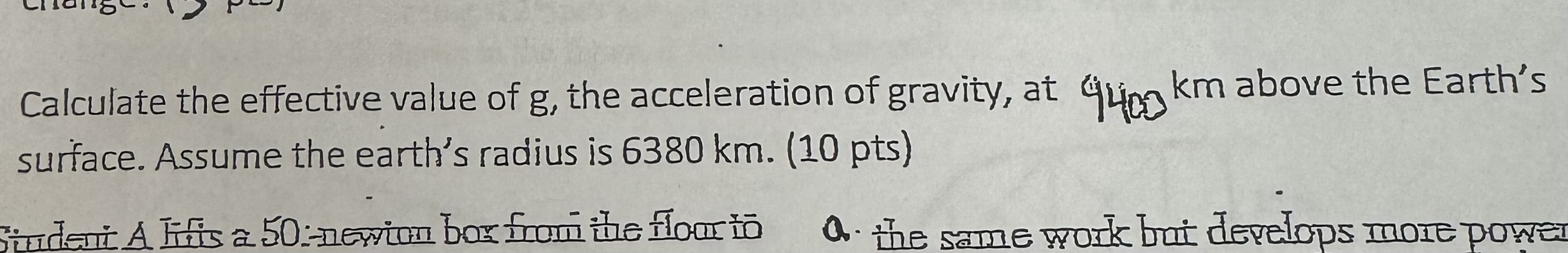 Solved Calculate the effective value of g, ﻿the acceleration | Chegg.com