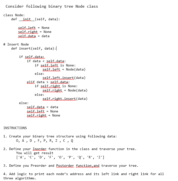 Solved Consider Following Binary Tree Node Class Class Node