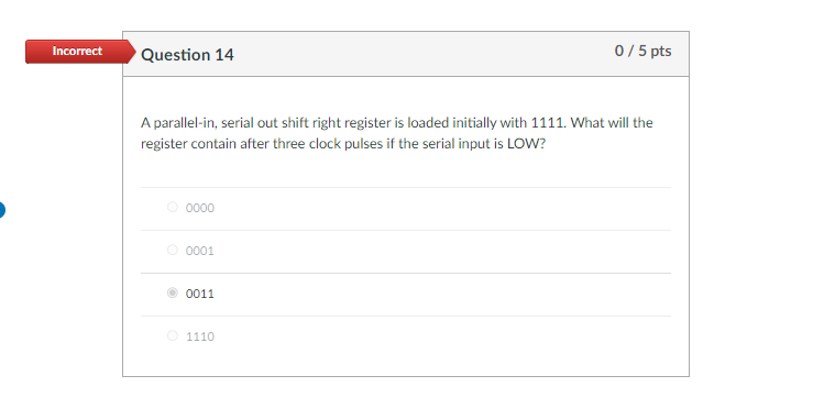 Solved A parallel-in, serial out shift right register is | Chegg.com