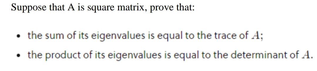 Solved Suppose that A is square matrix, prove that: • the | Chegg.com