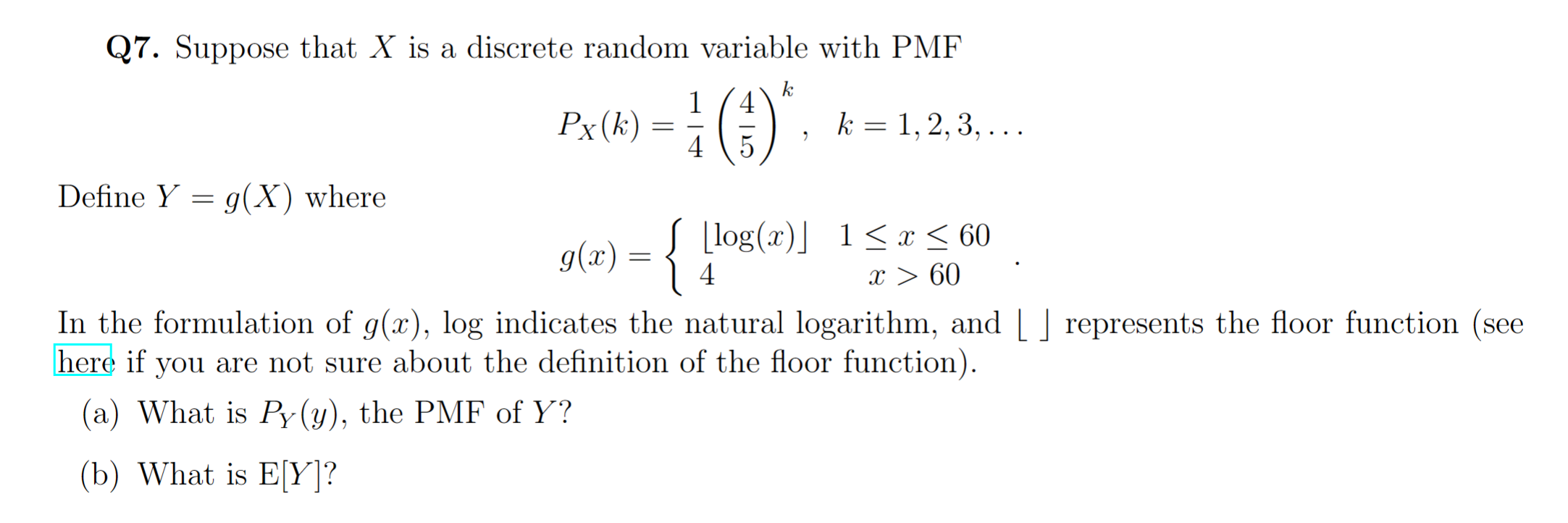 Q7. Suppose that X is a discrete random variable with | Chegg.com