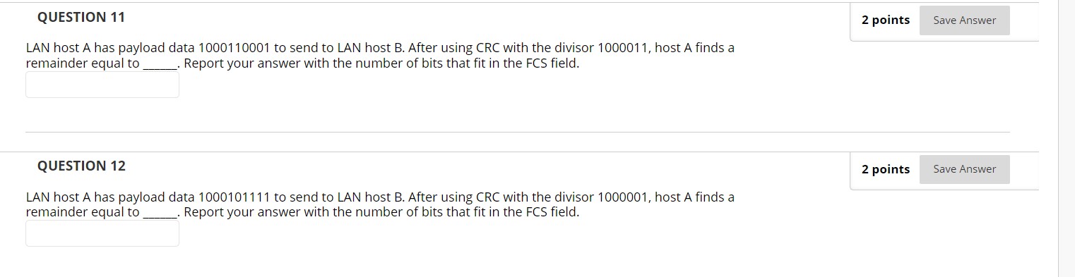 Solved LAN host A has payload data 1000110001 to send to LAN | Chegg.com