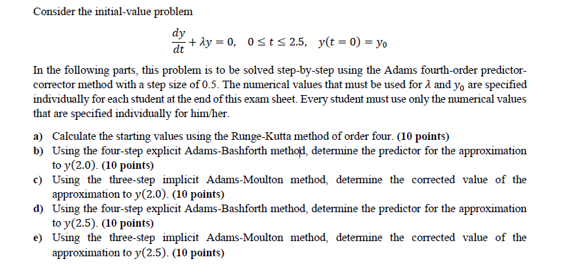 Solved Consider the initial-value problem | Chegg.com