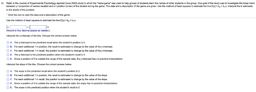 Solved in the words of the problem. 1 Click the icon to view | Chegg.com