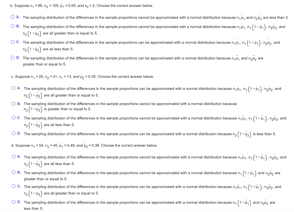 Solved In each of the following cases, determine if the | Chegg.com