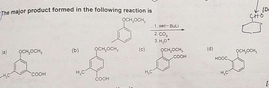 Solved The major product formed in the following reaction is | Chegg.com