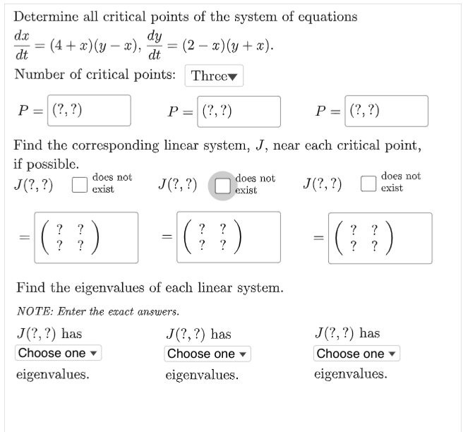 Solved Determine all critical points of the system of | Chegg.com
