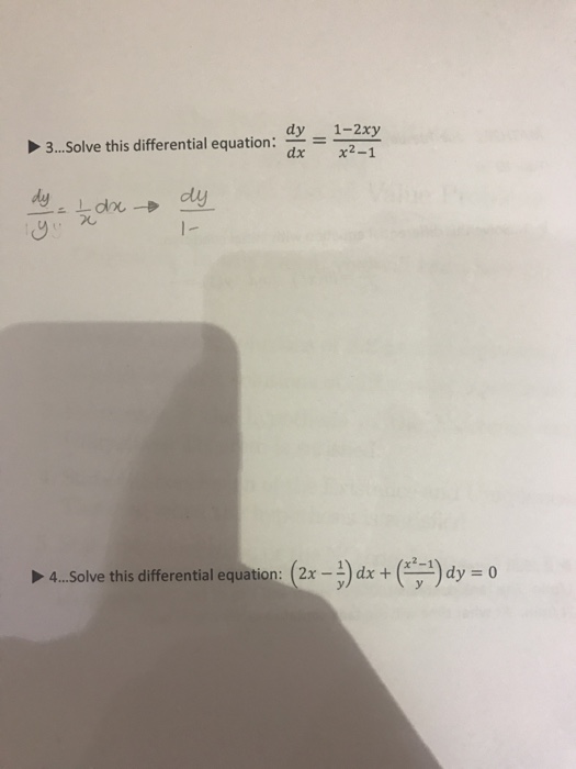 Solved Solve this differential equation: dy/dx = 1 - 2xy/x^2 | Chegg.com
