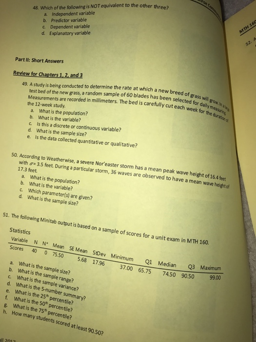 Solved what is P(z s -oa MTH 160-Statistics/ z-0.83)? 26. | Chegg.com