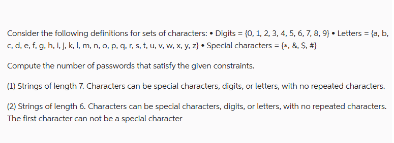 Solved Consider the following definitions for sets of | Chegg.com