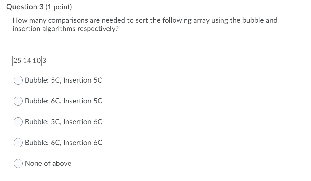 Solved Question 1: How many comparisons will be needed | Chegg.com