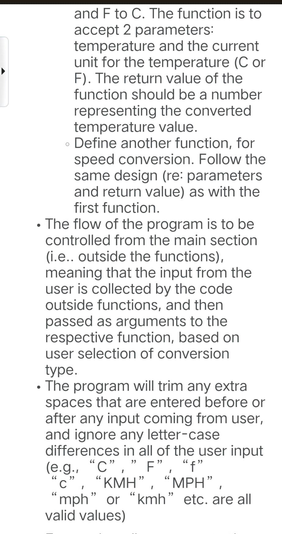 Solved Task 4: Unit Converter Write a program that will be | Chegg.com Solved Task 4: Unit Converter Write a program that will be | Chegg.com