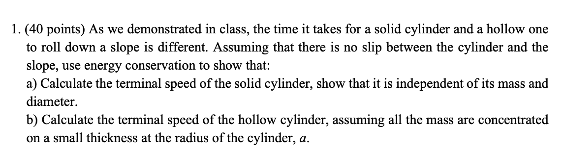 Solved 1. (40 points) As we demonstrated in class, the time | Chegg.com
