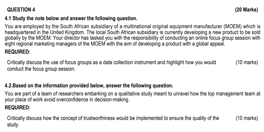 Solved QUESTION 4 (20 Marks) 4.1 Study the note below and | Chegg.com Solved QUESTION 4 (20 Marks) 4.1 Study the note below and | Chegg.com