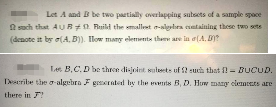 Solved Let A and B be two partially overlapping subsets of a | Chegg.com
