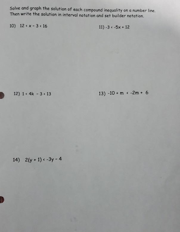 Solved Solve and graph the solution of each compound | Chegg.com
