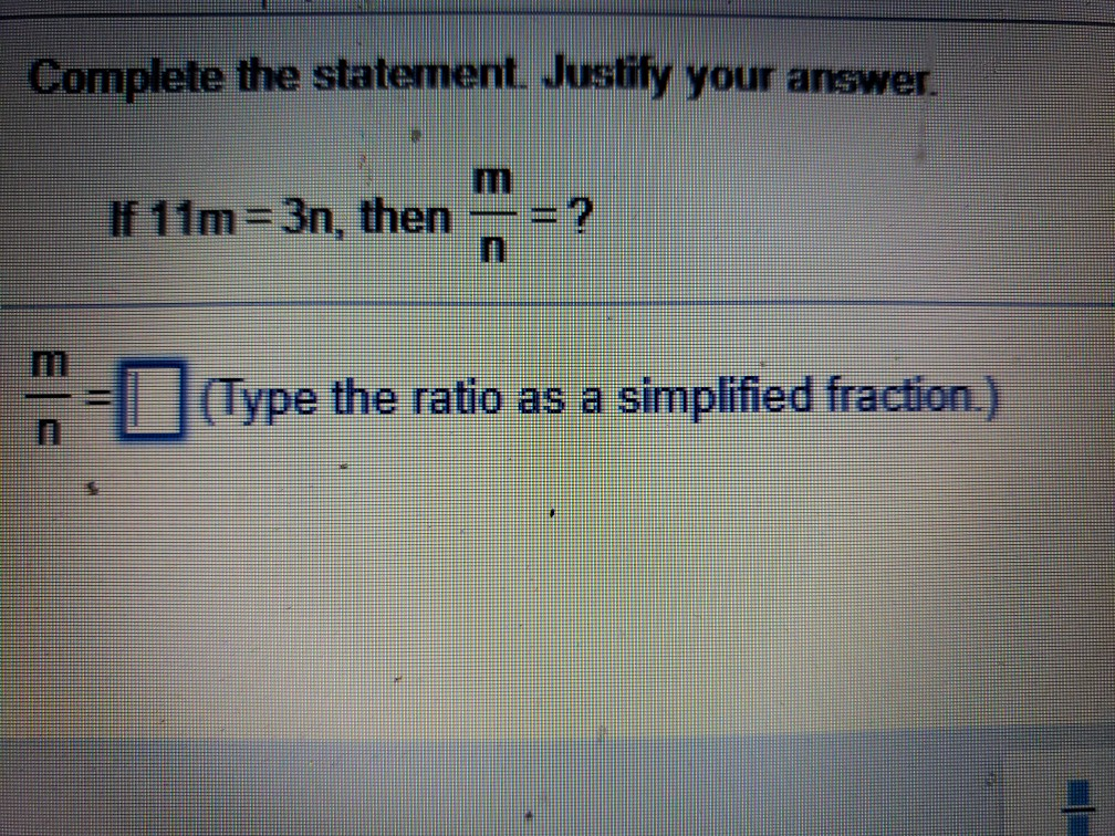Solved Complete the statement. Justify your answer If11m=3a, | Chegg.com
