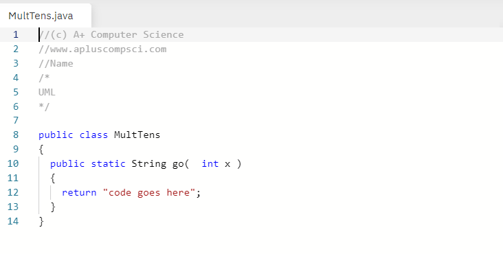 Solved Main.java 1 1/(C) A+ Computer Science 2 //www.aplus | Chegg.com