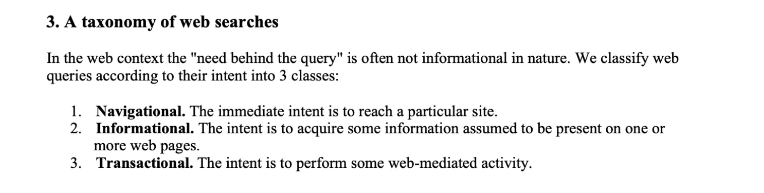 Solved 3. A taxonomy of web searches In the web context the | Chegg.com