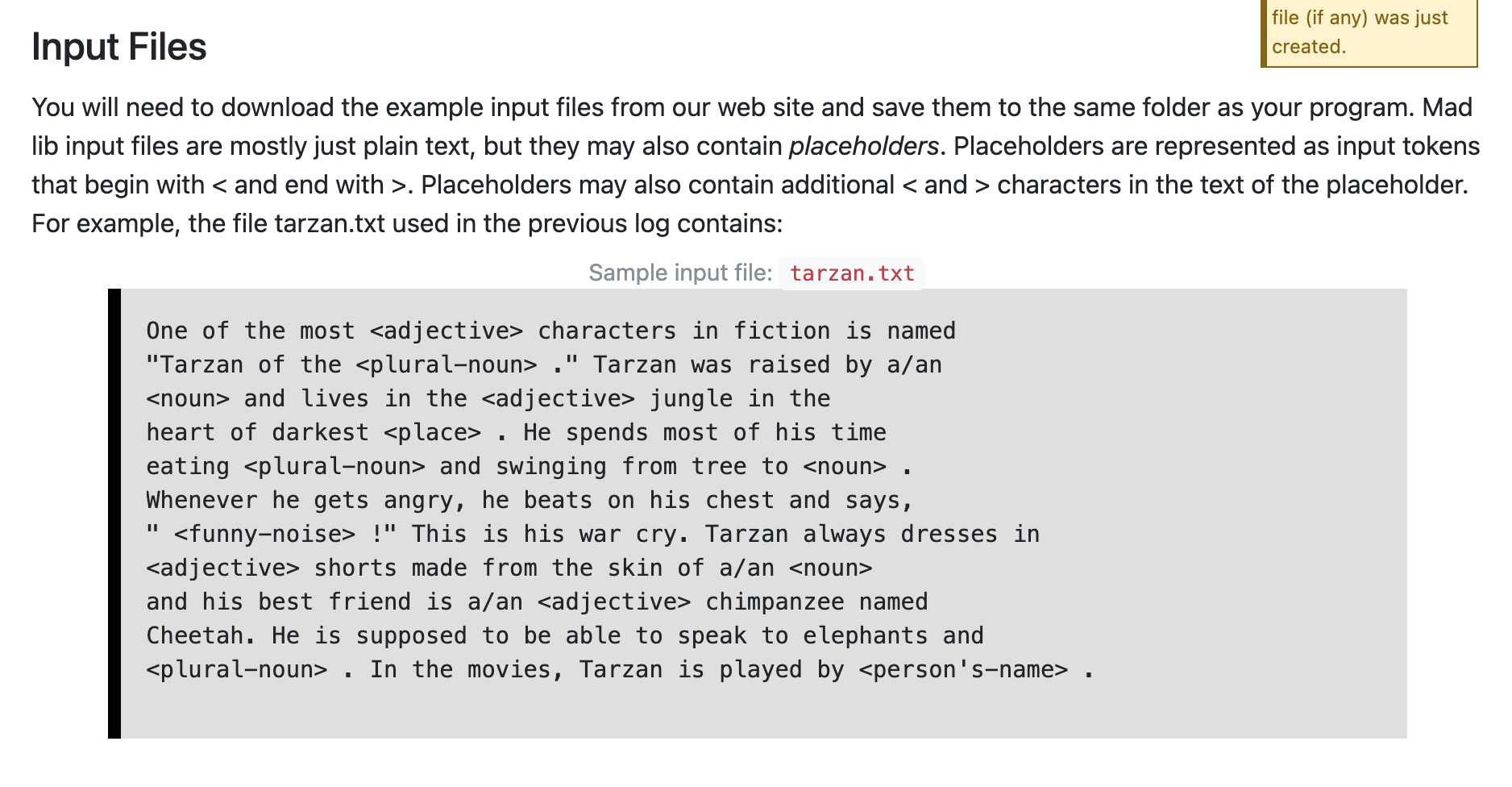 Solved Welcome to the game of Mad Libs. I will ask you to | Chegg.com