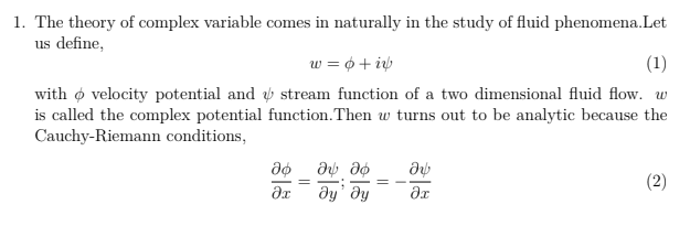 Solved 1. The theory of complex variable comes in naturally | Chegg.com