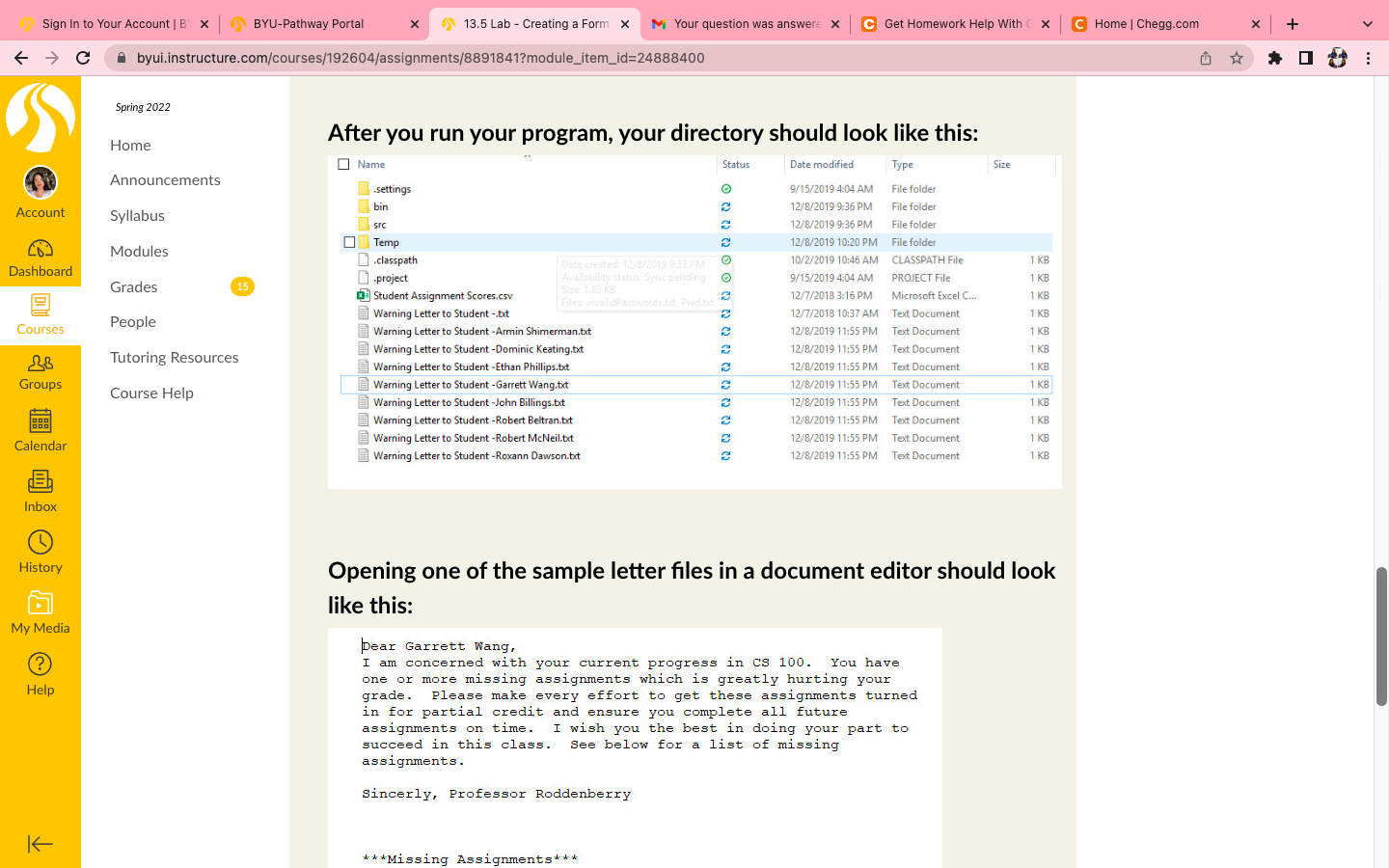 Solved 1st of all, your answer was wrong. The output didn't | Chegg.com